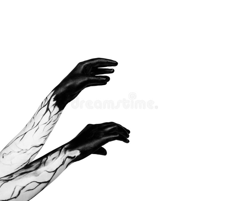Black Hands. Zombie Apocalypse Stock Photo - Image of grimy, ghost ...