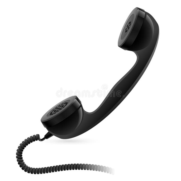 Black Telephone Handset Stock Illustrations – 10,295 Black Telephone ...