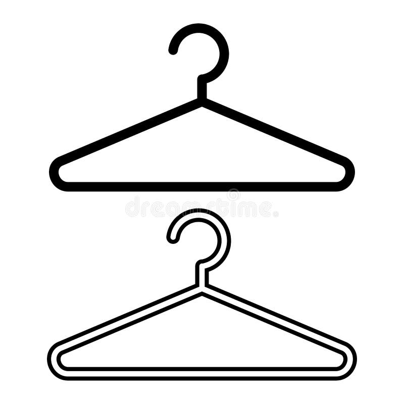 Black Hanger Isolated on White Background, Vector File. Stock ...