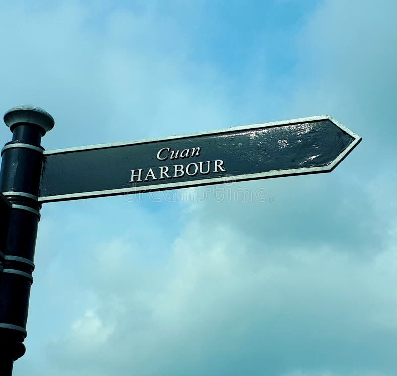 Black harbour sign stock image. Image of advertising - 216514971