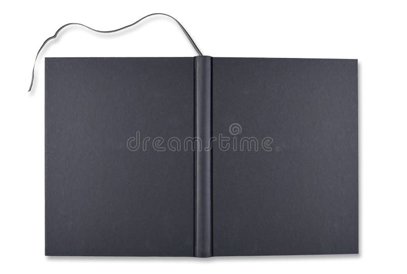 Black Hard Book Cover View from Above Stock Image - Image of back ...