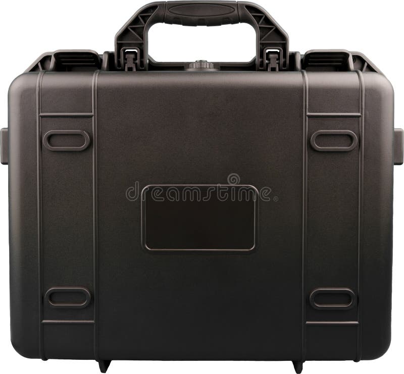 Black Hard Plastic Protective Case with Handle on Transparent ...