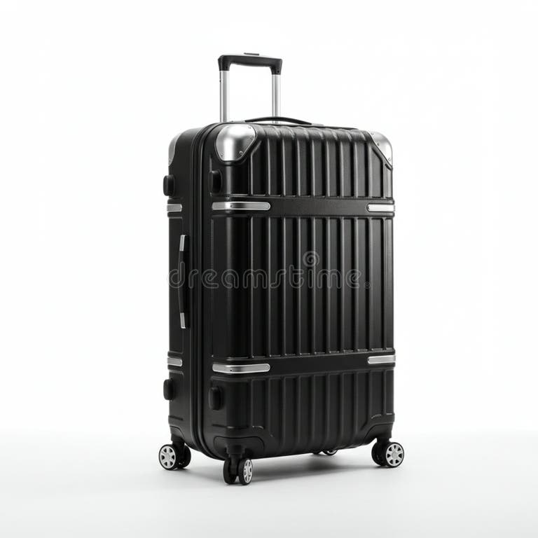 Black Hard-shell Suitcase with Four Multidirectional Wheels and a ...