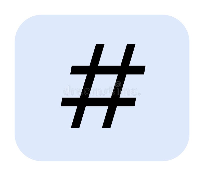 3d Hashtag Symbol. Glowing Glossy Metallic Font with Orange Lights ...