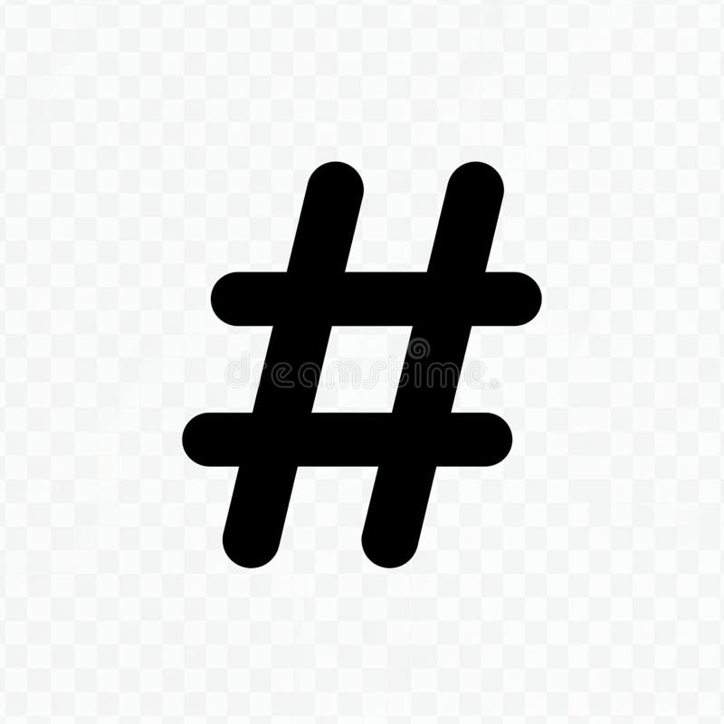 3d Hashtag Symbol. Glowing Glossy Metallic Font with Orange Lights ...