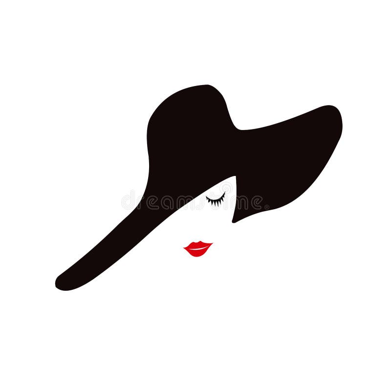 Hat and lips stock illustration. Illustration of background - 14233988