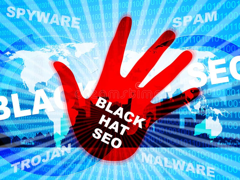 Black Hat Seo Website Optimization 2d Illustration Stock Illustration ...