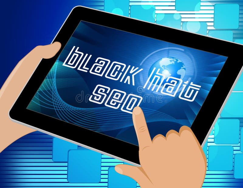 Black Hat Seo Website Optimization 3d Illustration Stock Illustration ...