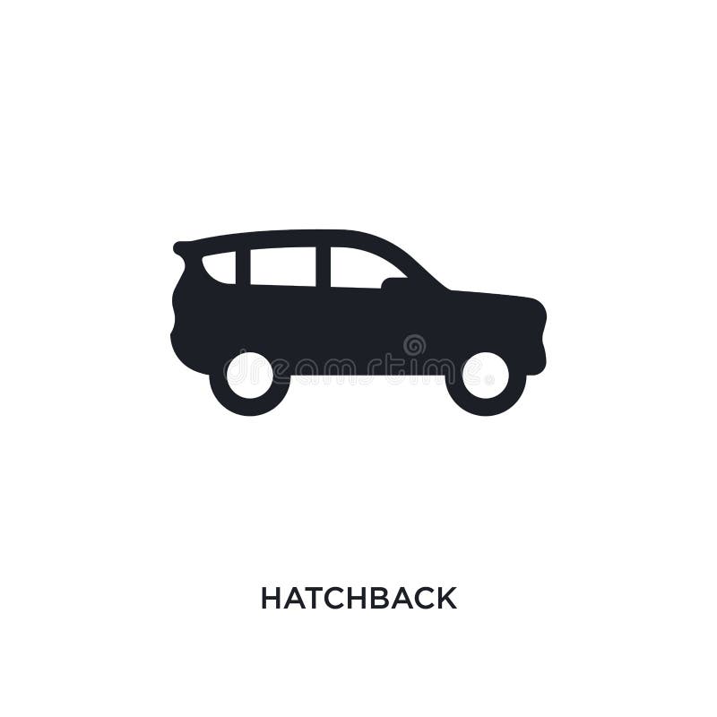 Hatchback Icon In Trendy Design Style. Hatchback Icon Isolated On White ...