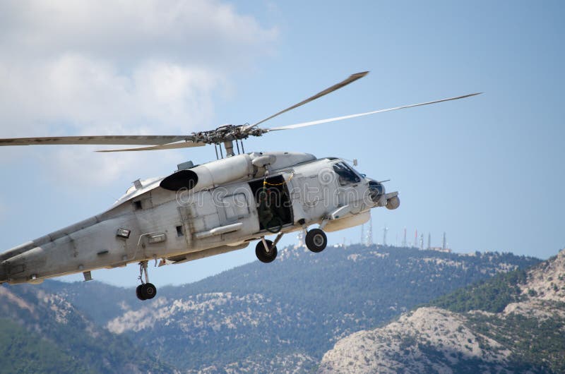 Black Hawk Helicopter Rescue Team Editorial Image - Image of black ...