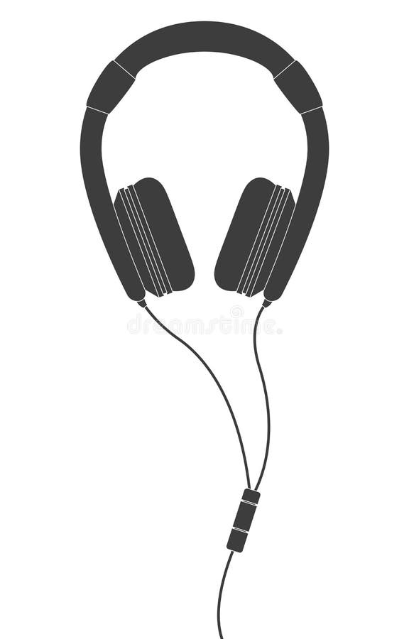 Black Headphones stock vector. Illustration of silhouette - 39927683