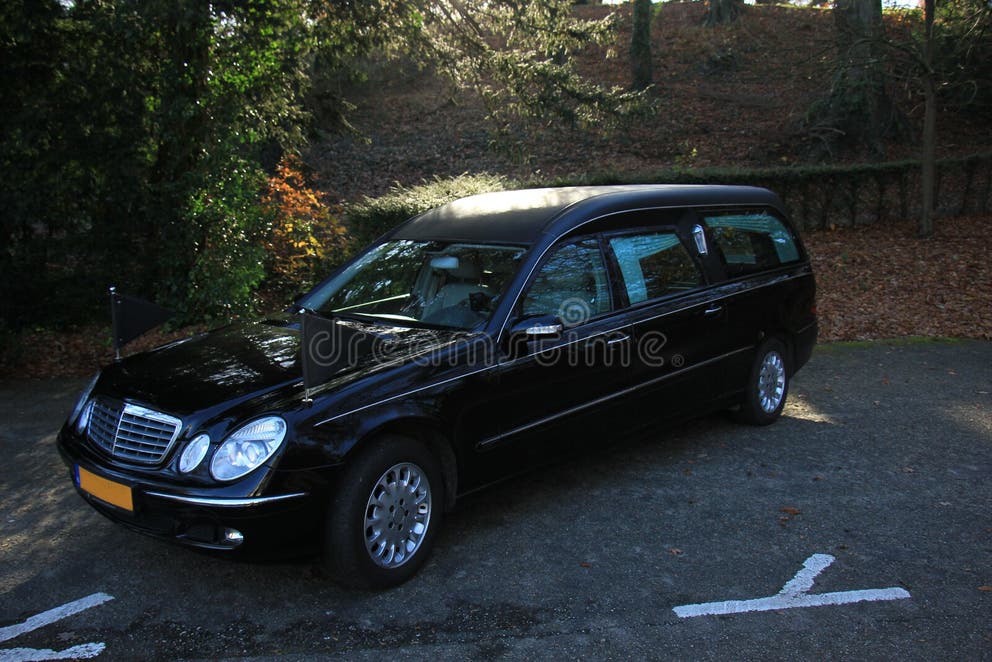 A black hearse stock photo. Image of automotive, burial - 81324556