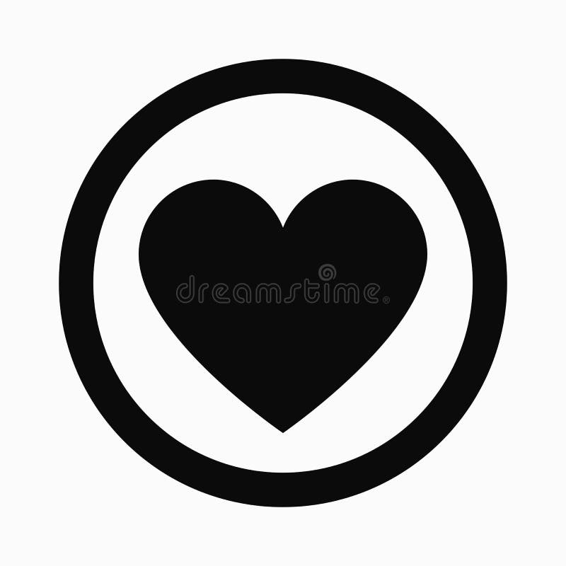 Black heart icon stock illustration. Illustration of brand - 246739479