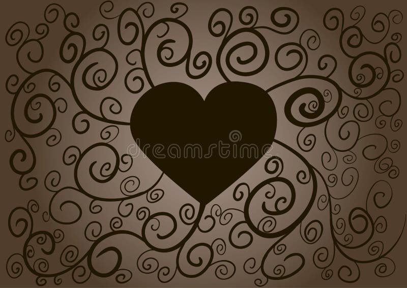 Black heart stock vector. Illustration of dark, abstract - 49785645