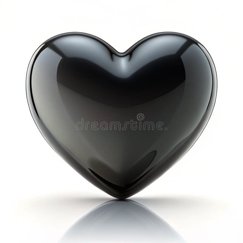 Black Heart Isolated on White Background Stock Illustration ...