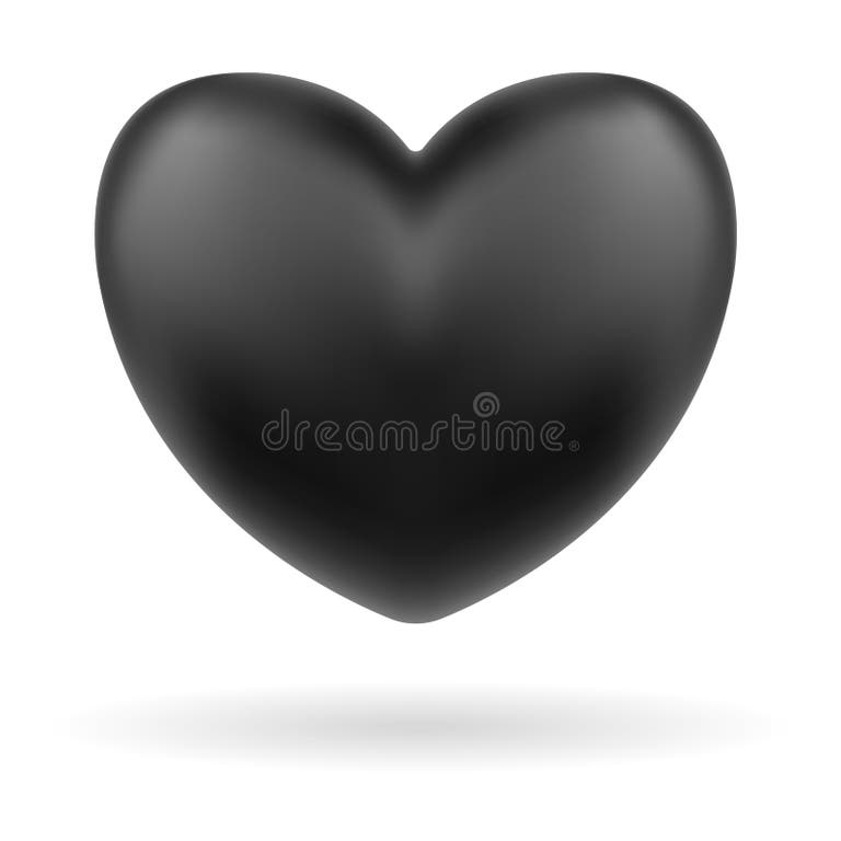 Black Heart Logo Icon on White Background Stock Vector - Illustration ...