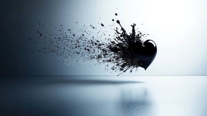 Black Heart Paint Splash Motion Gradient Background Stock Photos - Free ...