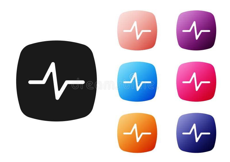Set Heart Rate Patient Record Stretcher And Human Organ Liver Icon