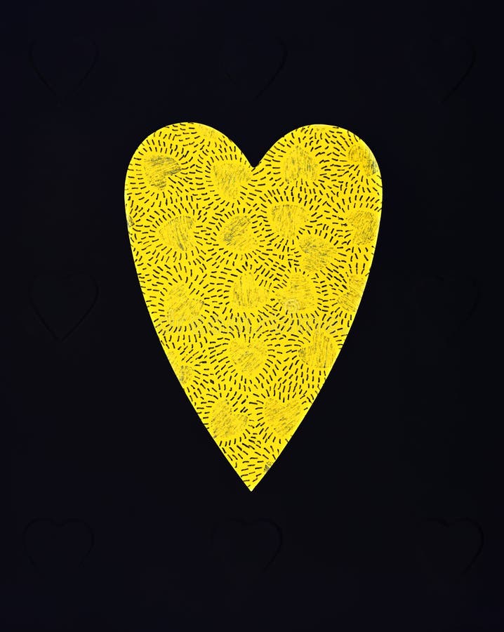 A Heart Shaped Frame with Little Heart Patterns Inside it. Stock Image ...