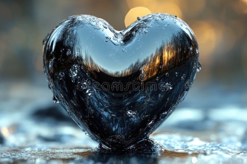 A Black Heart Shaped Object Sitting on a Table, Great for Decorative ...