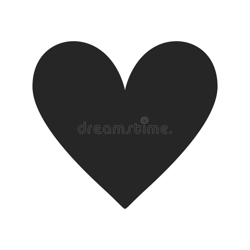Black Heart Vector Icon stock vector. Illustration of vector - 361806291