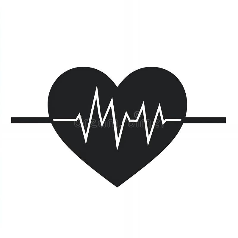 Black White Heart Anatomy Graphic Stock Illustrations – 1,460 Black ...
