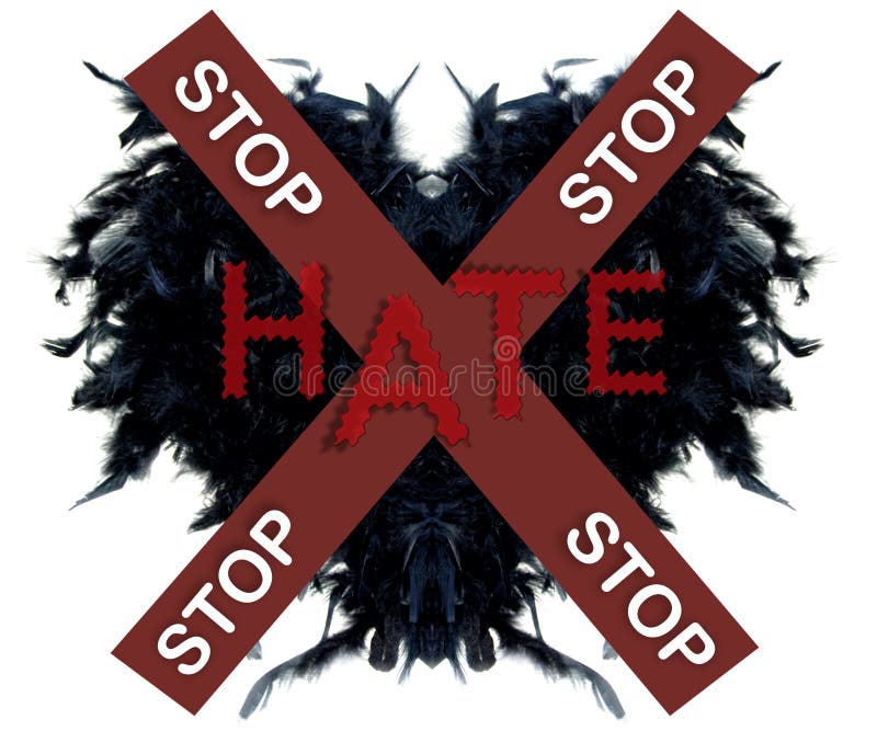 Stop the Hate Sign - End of Intolerance Stock Illustration ...