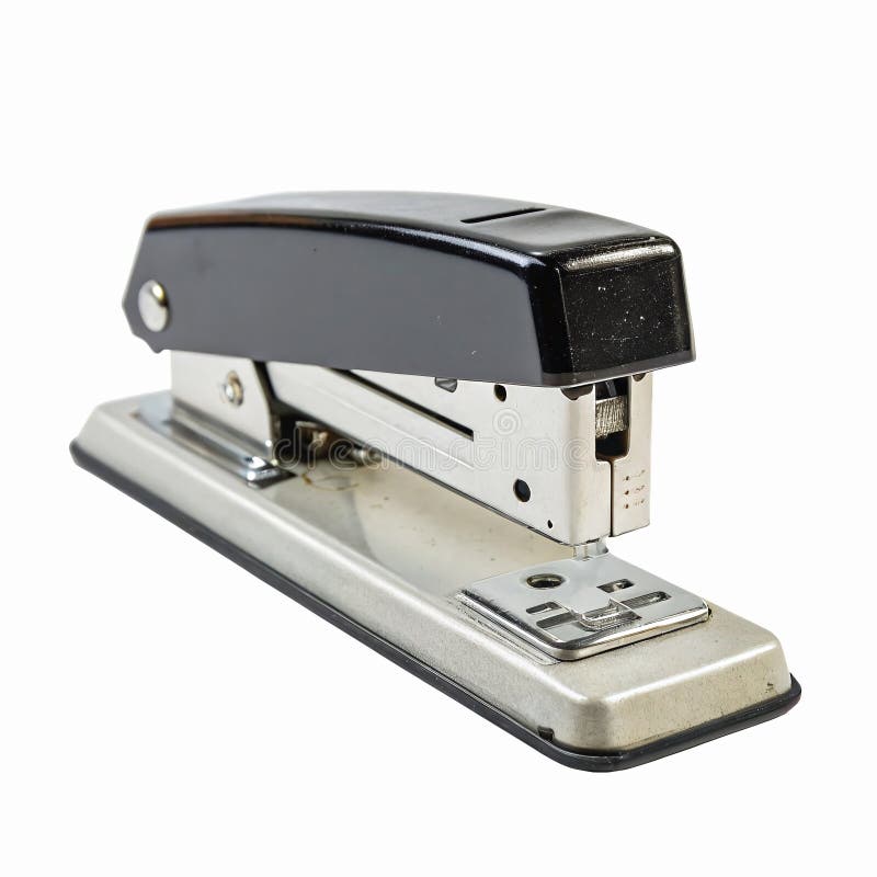 Black Heavy Duty Stapler on White Background for Office and School Use ...