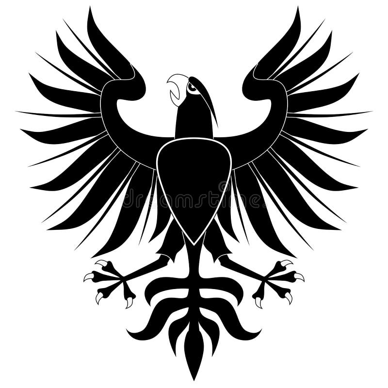 Double Headed Eagle Silhouette Stock Vector - Illustration of glory, national: 17974994