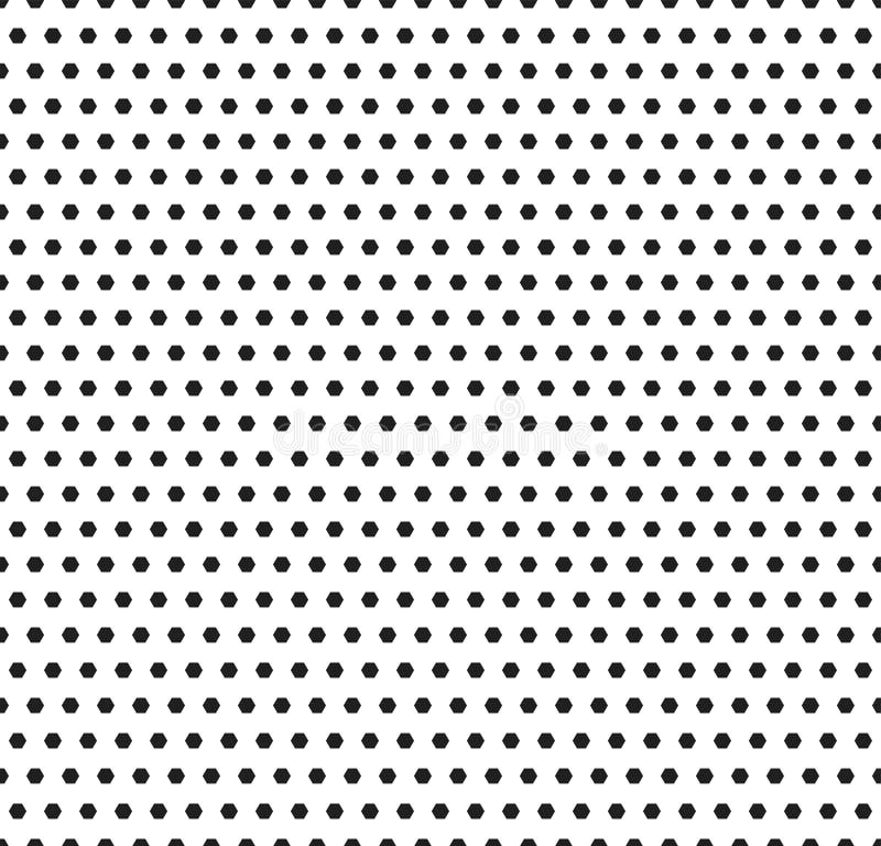 Black Hexagon Arranged in Order through One. Seamless Pattern ...
