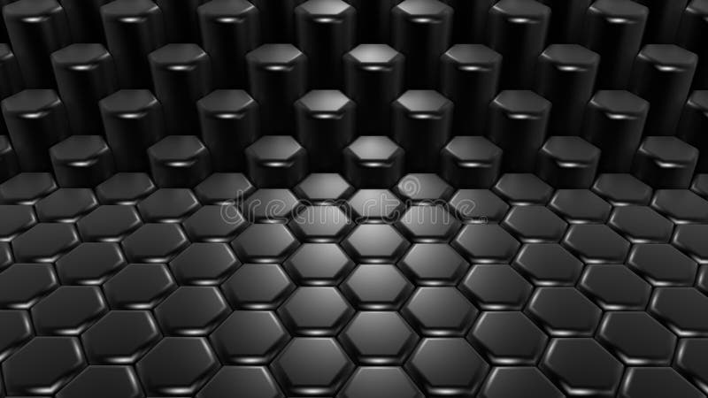 Black Hexagon Background. 3d Illustration, 3d Rendering Stock ...
