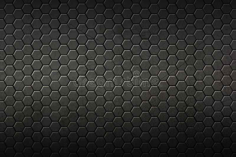 Black Hexagon Background and Texture Stock Illustration - Illustration ...