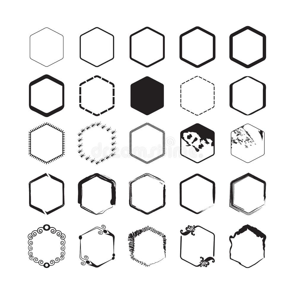 Hexagon Border Stock Illustrations – 23,456 Hexagon Border Stock ...