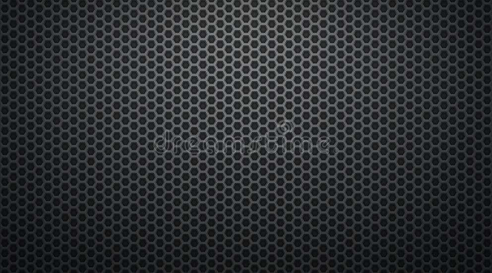Black Hexagonal Grille, Vector Background Stock Vector - Illustration ...