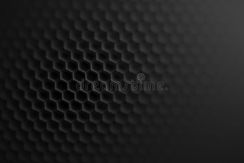 Black Hexagonal Mesh Pattern with Blur Effect Stock Illustration ...