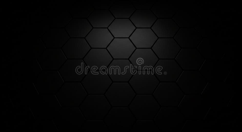 Black Hexagonal Pattern Forming a Seamless, Honeycomb-like Texture. the ...