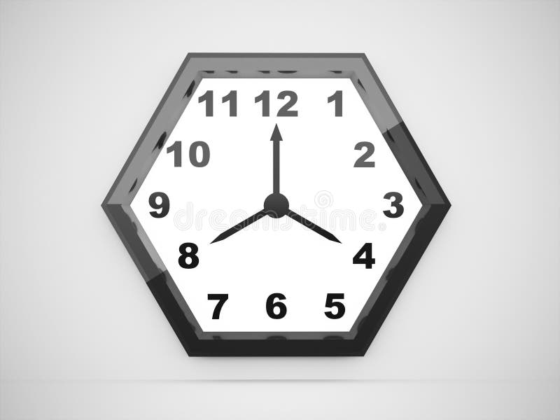Black Hexagonal Watch Concept Stock Illustration - Illustration of ...