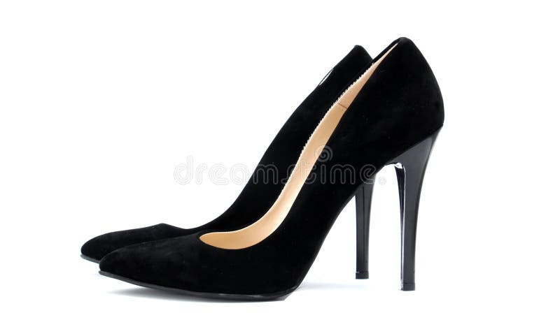 Black High Heel Isolated on White Background, Stock Photo - Image of ...