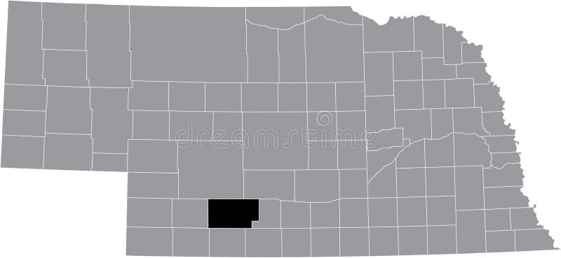 Nebraska County Map stock vector. Illustration of iowa - 173364797