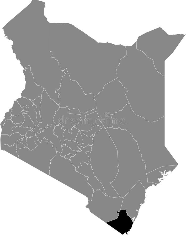 Location of Kwale, County of Kenya,. Satellite Stock Illustration ...
