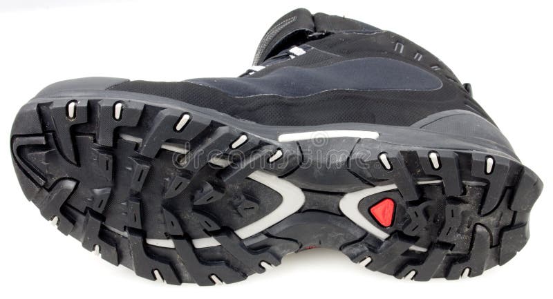 Black Hiking Boot stock photo. Image of equipment, black - 28415736
