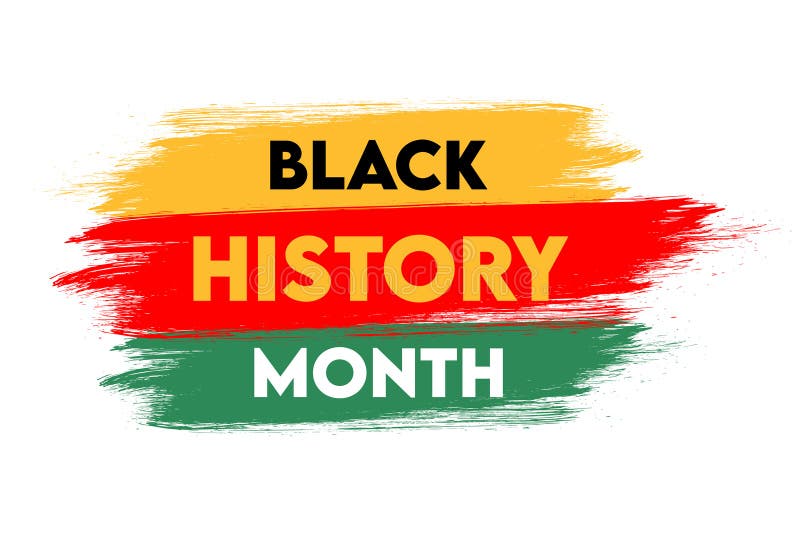 Black History Month Brush Stroke Banner Design Stock Illustration ...