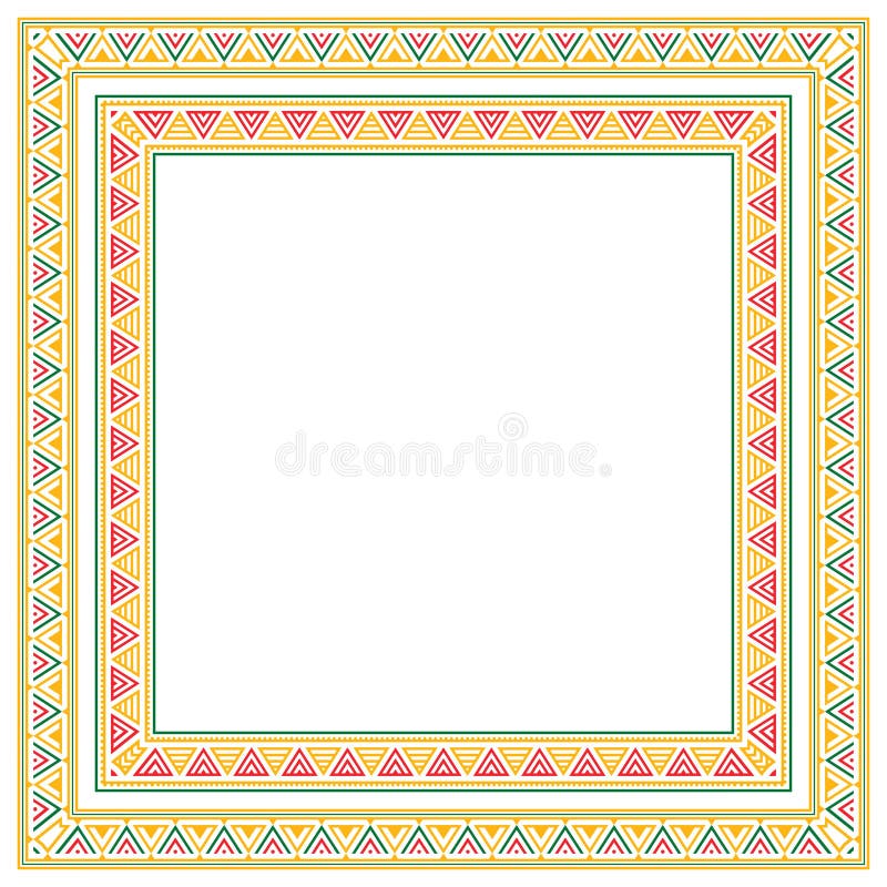 Black History Month Ethnic Culture Art Frame Stock Illustration ...