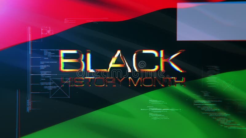 Black History Month Glitch Text Abstract Science Technology Futuristic ... Black History Month Glitch Text Abstract Science Technology Futuristic ...