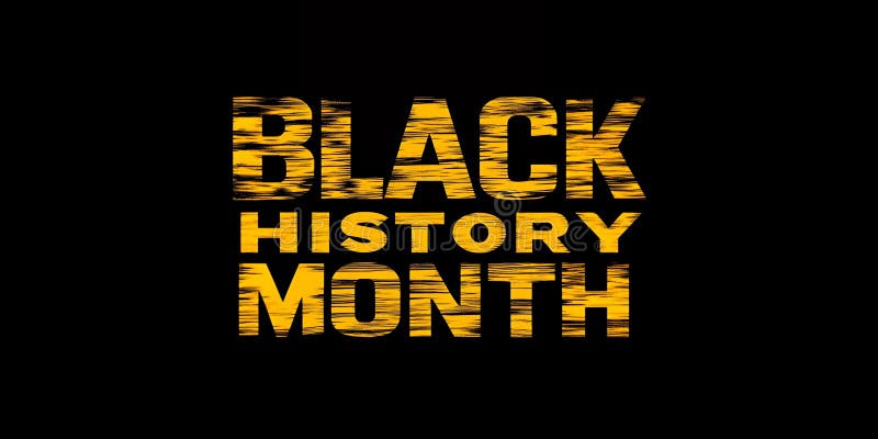 Black History Month Gold Textured Design Celebration Stock Illustration ...