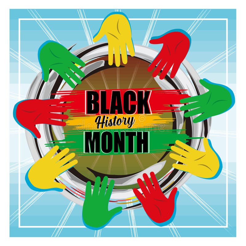 Black History Month. Human Hands Assembling Text Black History Month ...