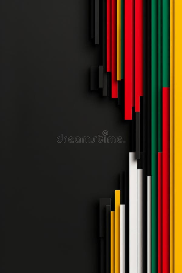 Black History Month, Juneteenth Day Background. Creative Modern Red ...