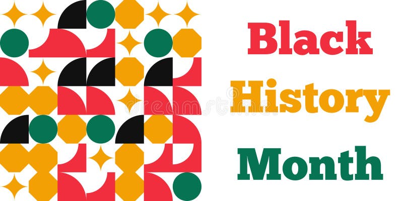 Black History Month. Vector Poster with TEXT and Geometric Pattern ...