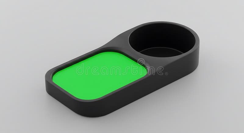Black Holder with Green Surface Isolated for Studio Product Mockup ...