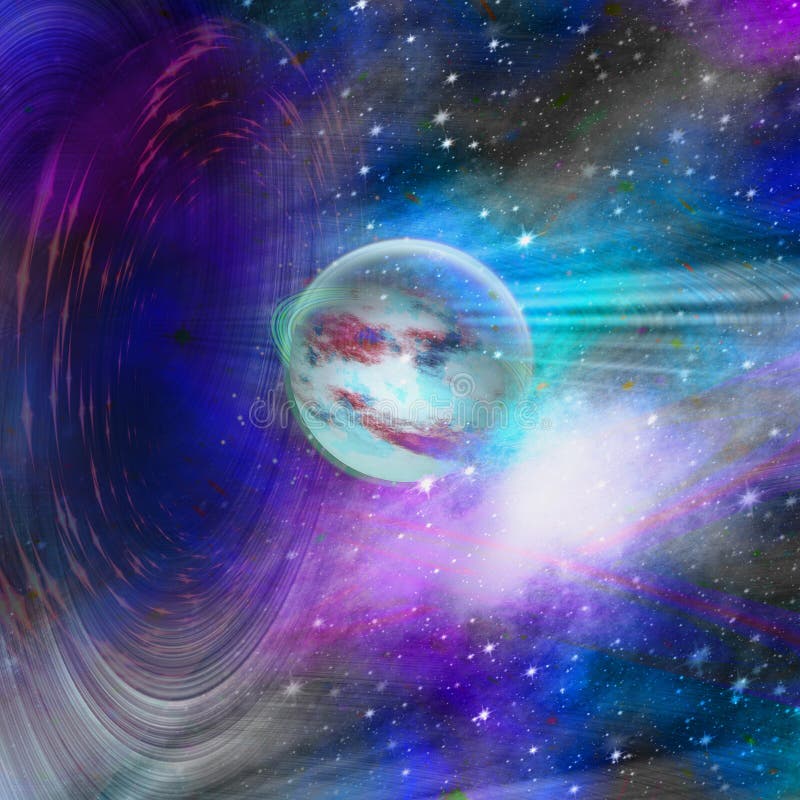 Abstract Celestial Object with Stars Stock Illustration - Illustration ...